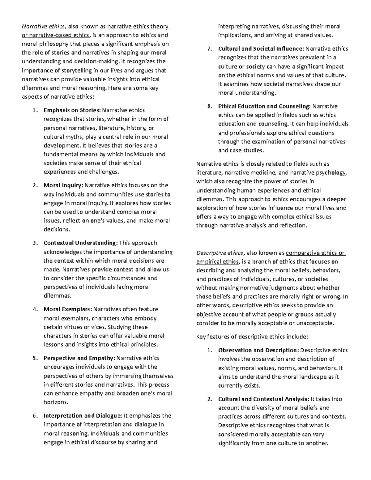 Fffff - JUST mema - Narrative ethics, also known as narrative ethics ...