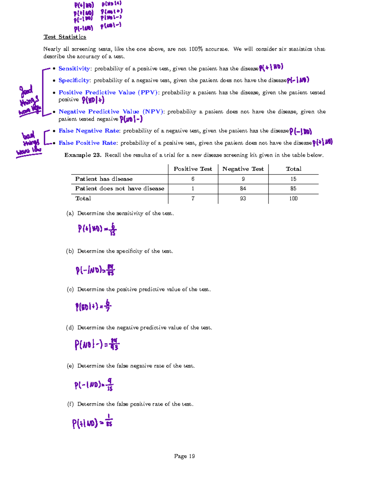 Probability theory + counting principles 19 - Test Statistics Nearly ...