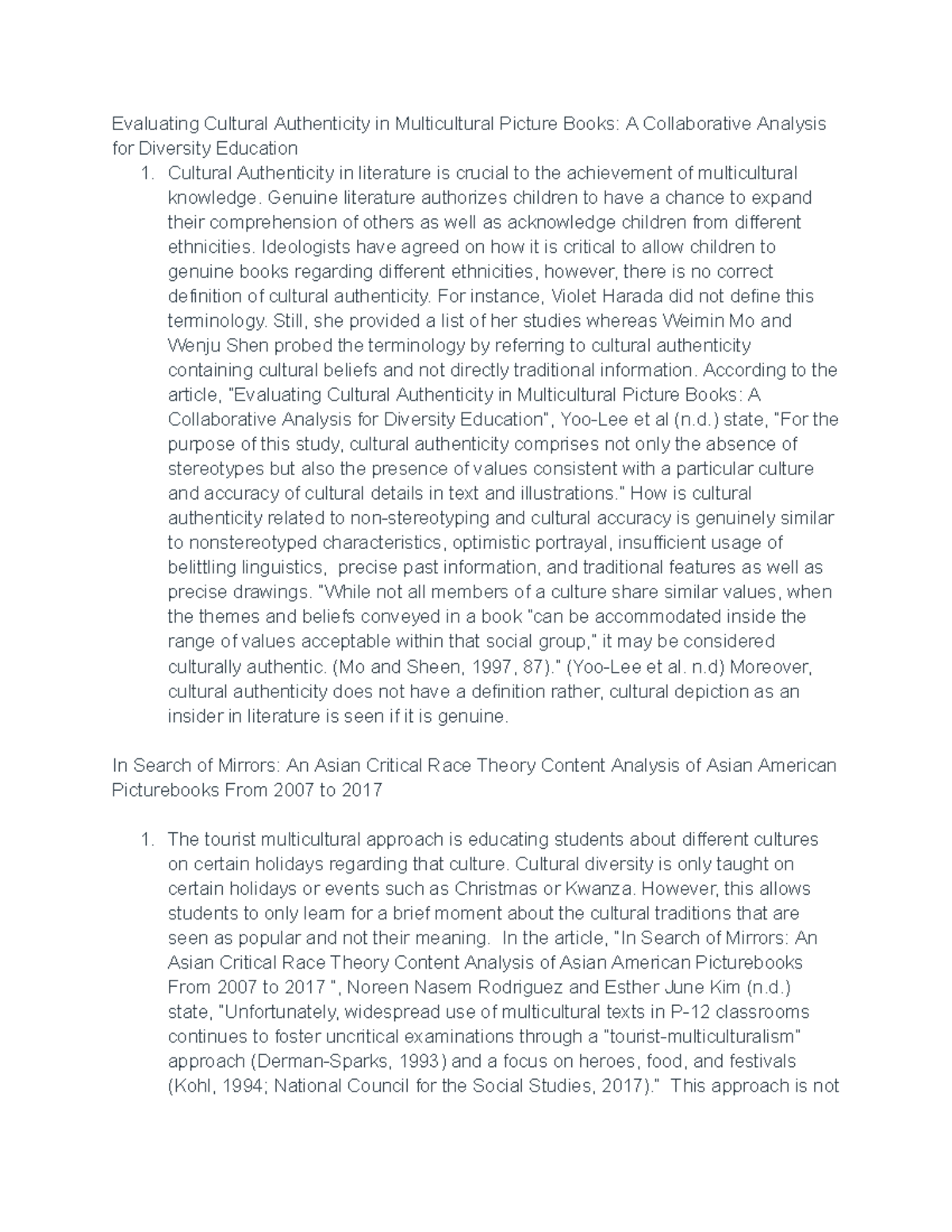 AAS 417 - Discussion example - Evaluating Cultural Authenticity in ...