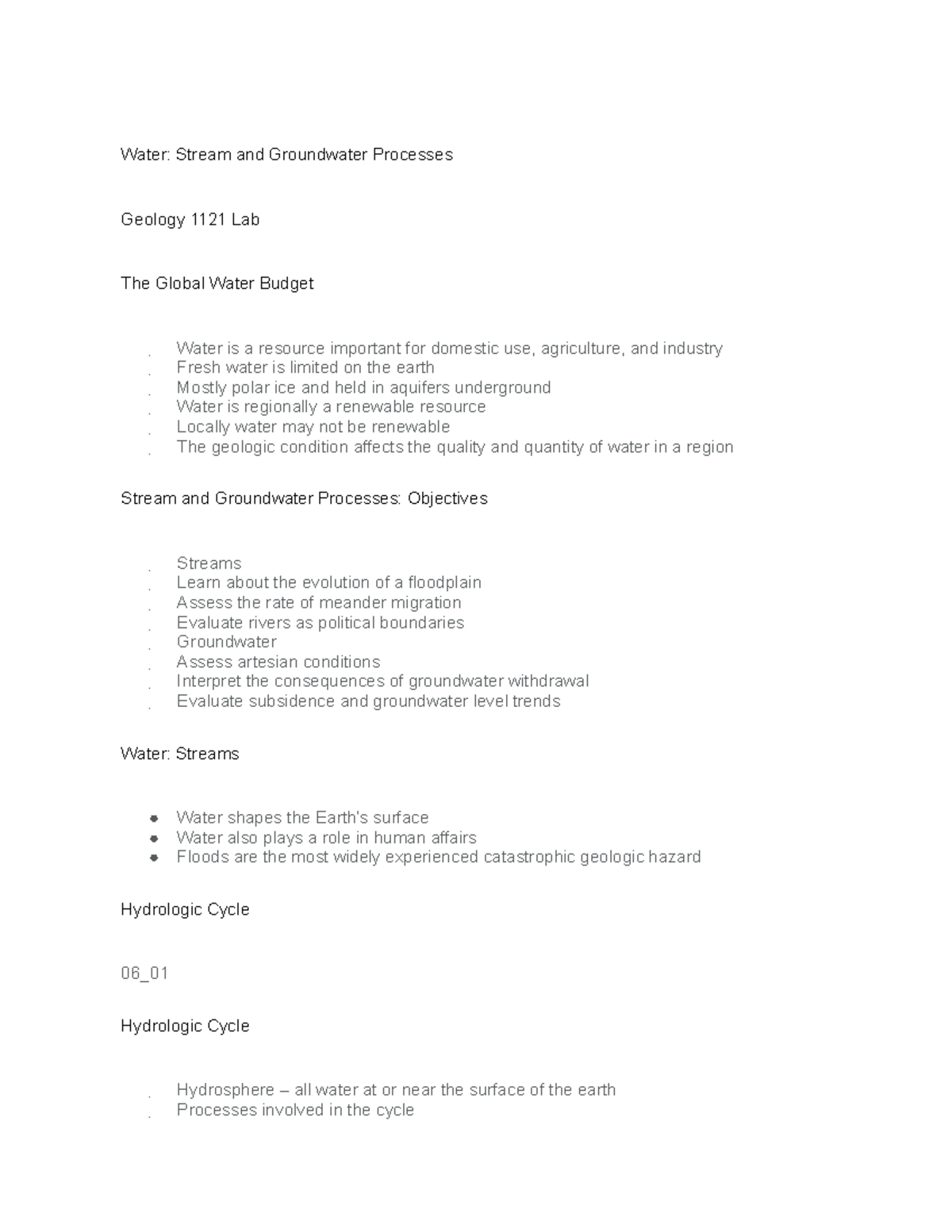 Water Stream and Groundwater Processes - Water: Stream and Groundwater ...