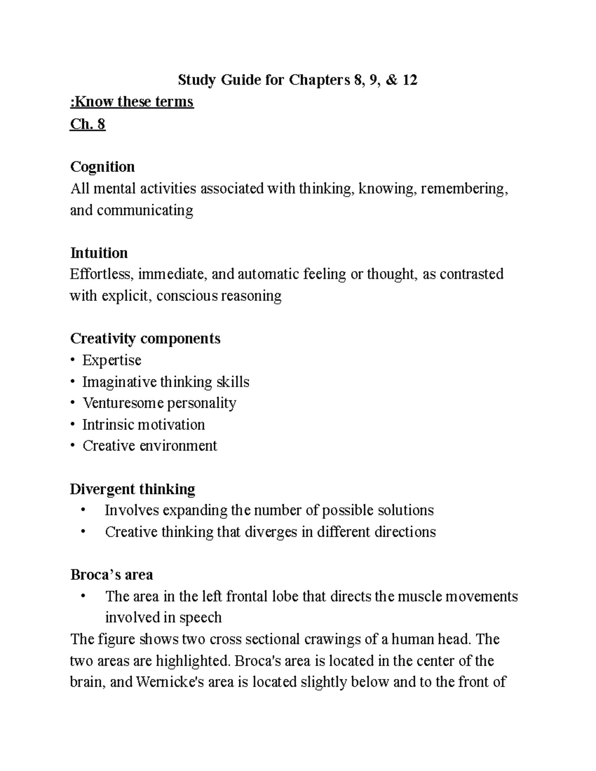 Neurology Study Guide - Chapters 5, 6, and 7 - Study Guide for Chapters ...