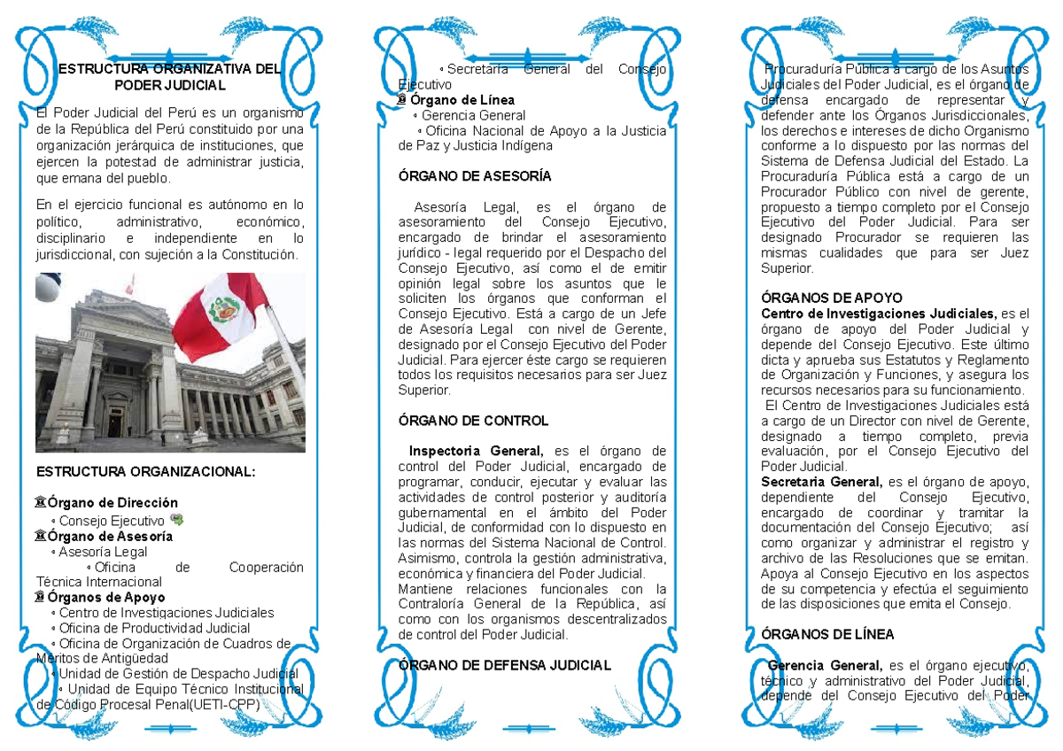Estructura Organizativa DEL Poder Judicial - ESTRUCTURA ORGANIZATIVA ...