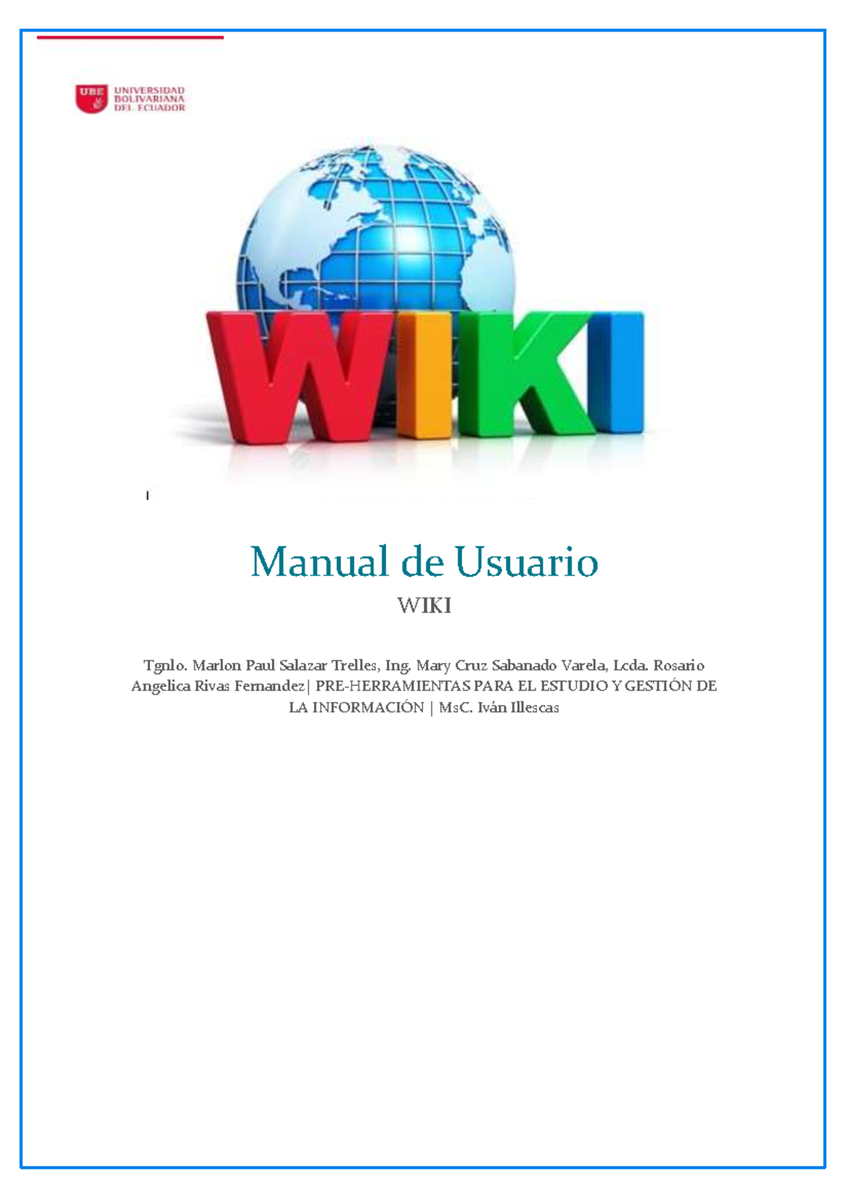 COMO Realizar UNA WIKI - TAREA - Manual de Usuario WIKI Tgnlo. Marlon ...