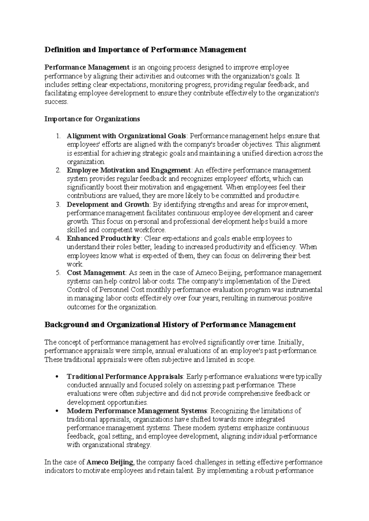 Definition and Importance of Performance Management - Definition and ...