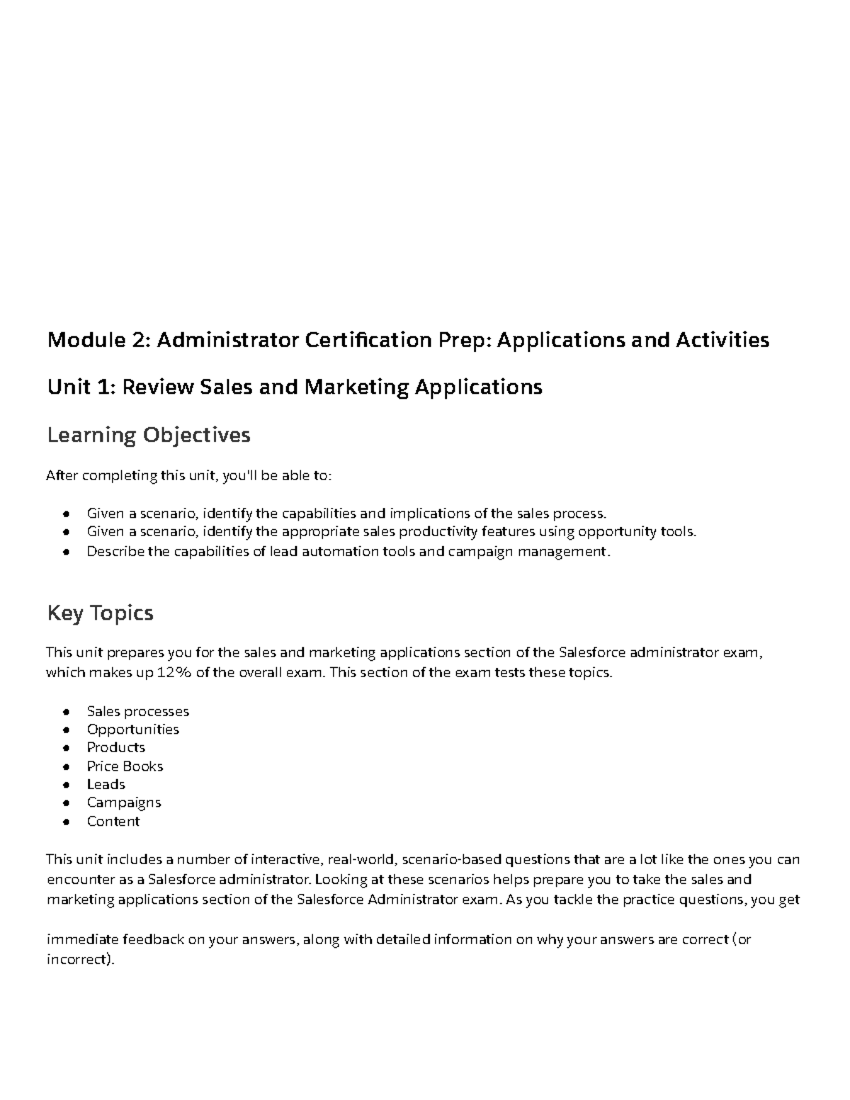 Get Started with Administration Certification Prep All Units - Module 2 ...