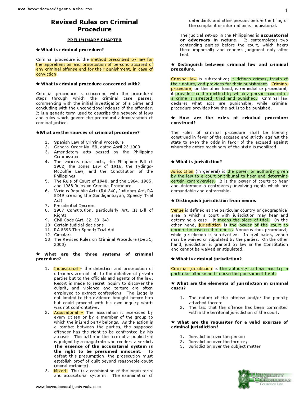 Crim-Pro-Reviewer - Crim pro Reviewer - 1 Revised Rules on Criminal ...