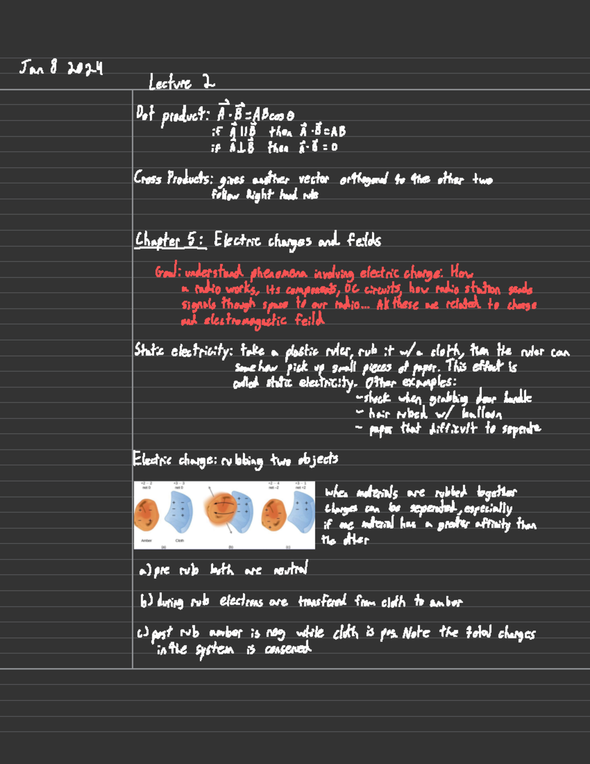Phys 142 Second Lecture Notes Jan 8 Lecture I Pot Product A B Abcoso If All B Then A
