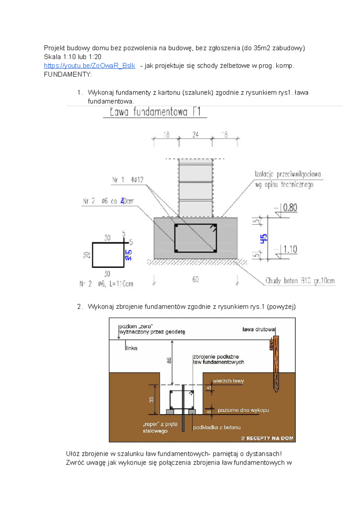 Instrukcja wykonania domku w skali 1do10 - Projekt budowy domu bez ...