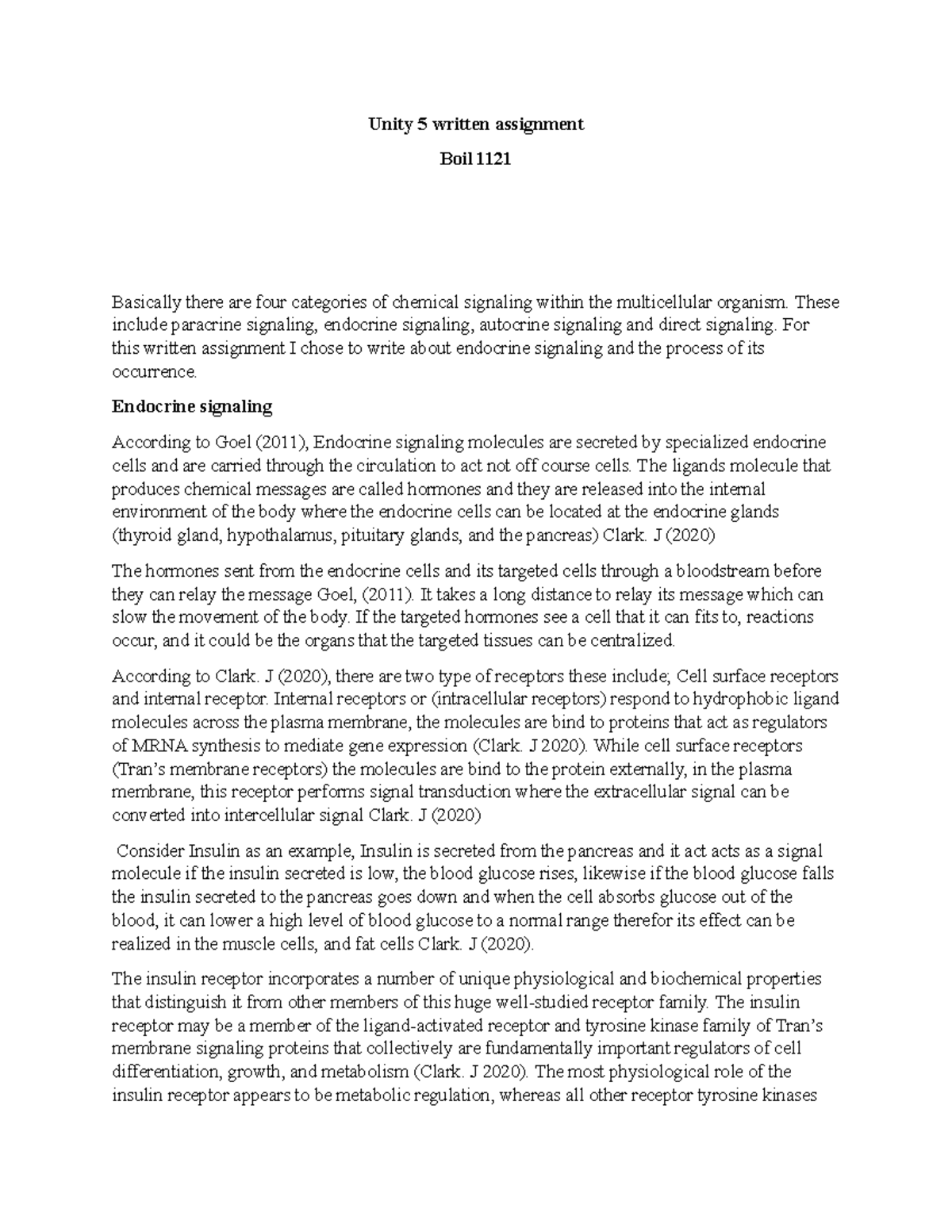 Unity 5 written assignment - Unity 5 written assignment Boil 1121 ...