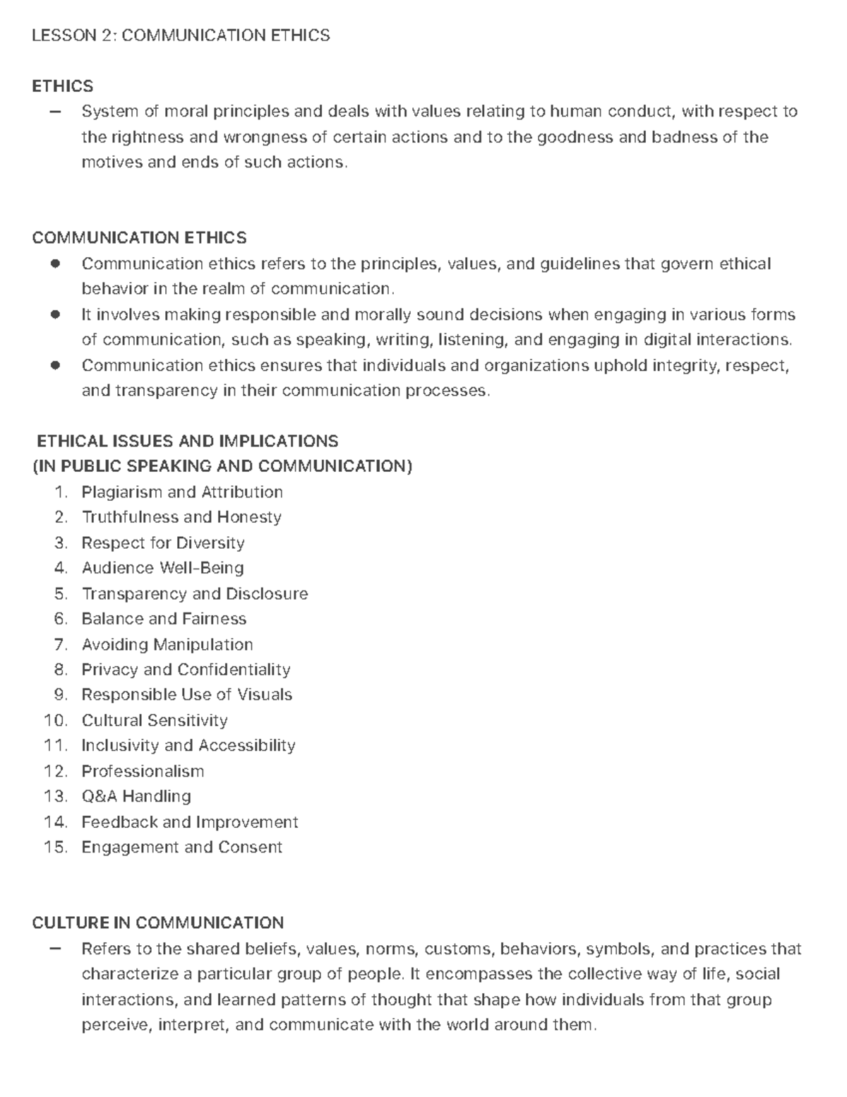 Lesson 2 Communication Ethics - – 1. 2. 3. 4. 5. 6. 7. 8. 9. 10. 11. 12 ...