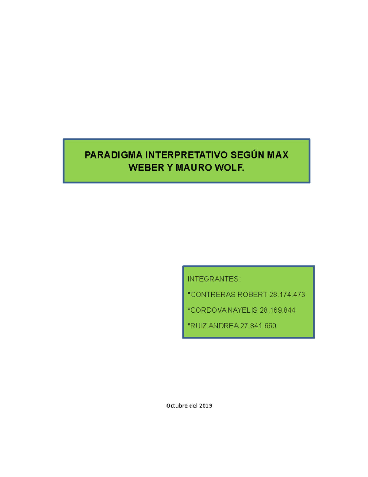 Paradigma interpretativo - PARADIGMA INTERPRETATIVO SEGÚN MAX WEBER Y ...