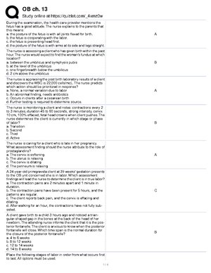 Nclex Questions Chapter 22 - Test Generator Questions, Chapter 22 ...