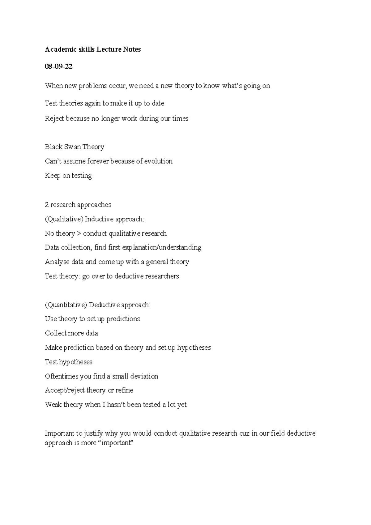 ACS Lecture notes - college aantekeningen van de eerste paar ...