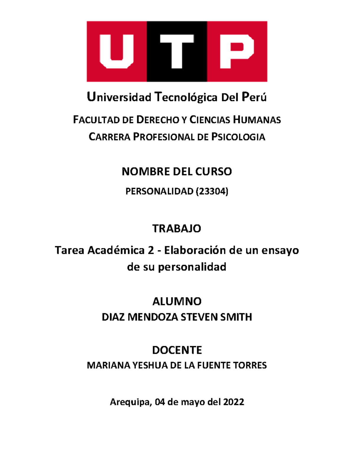 Tarea Académica 2 - Relleno uwu, espero te ayude en algo creo, bueno ya no se que poner. - - Studocu