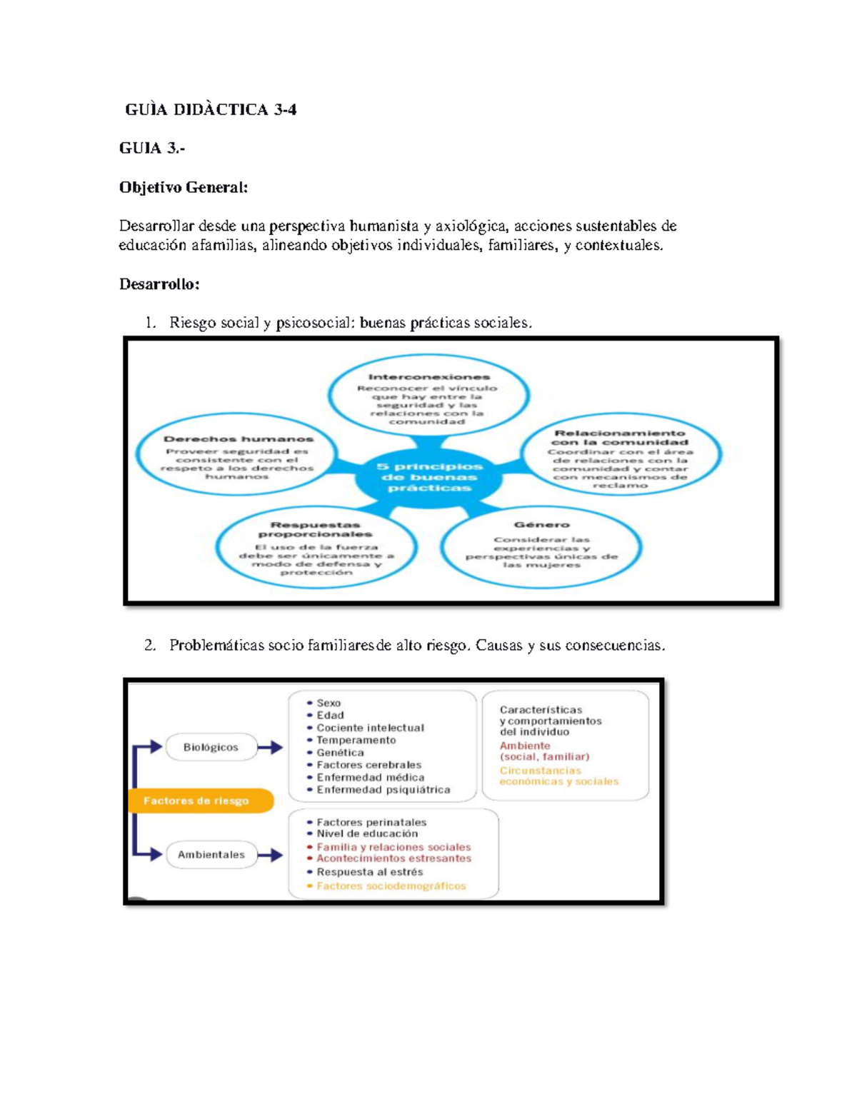 GUIA Didactica 3-4 Familia docx - GUÌA DIDÀCTICA 3- 4 GUIA 3.- Objetivo General: Desarrollar ...