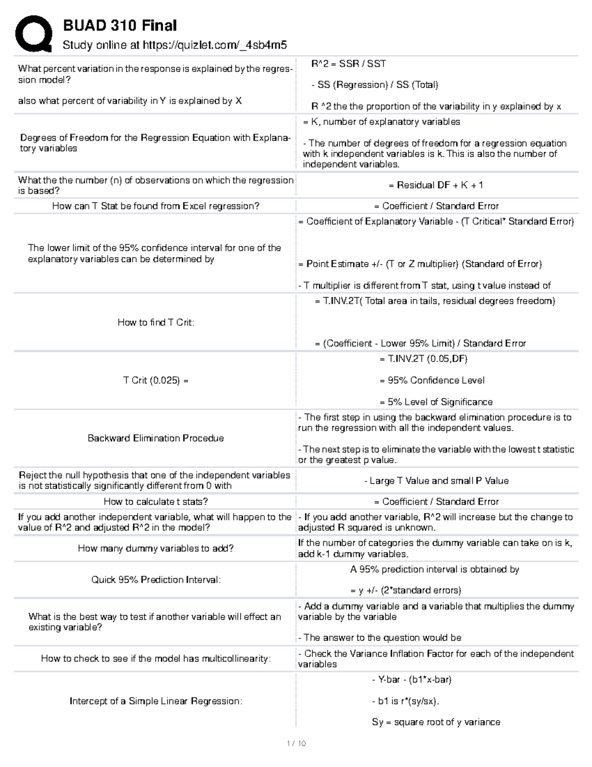 Quizlet Study Guide - Stats Notes - Study online at quizlet/_4sb4m What ...
