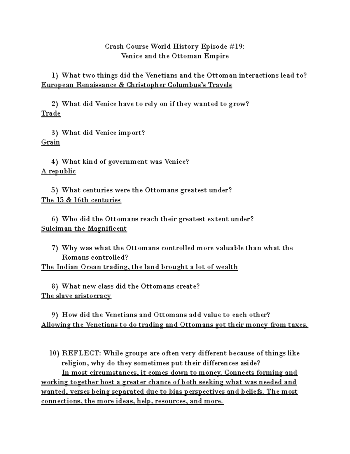 Crash Course Venice and the Ottoman Empire - Crash Course World History ...