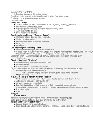 MUSC101- Final Exam Study Guide - MUSC 101 Music Appreciation (Fall 20 ...