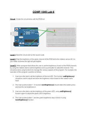 [Solved] COMP 1045 Lab 7 Circuit diagram Today we will be using the ...