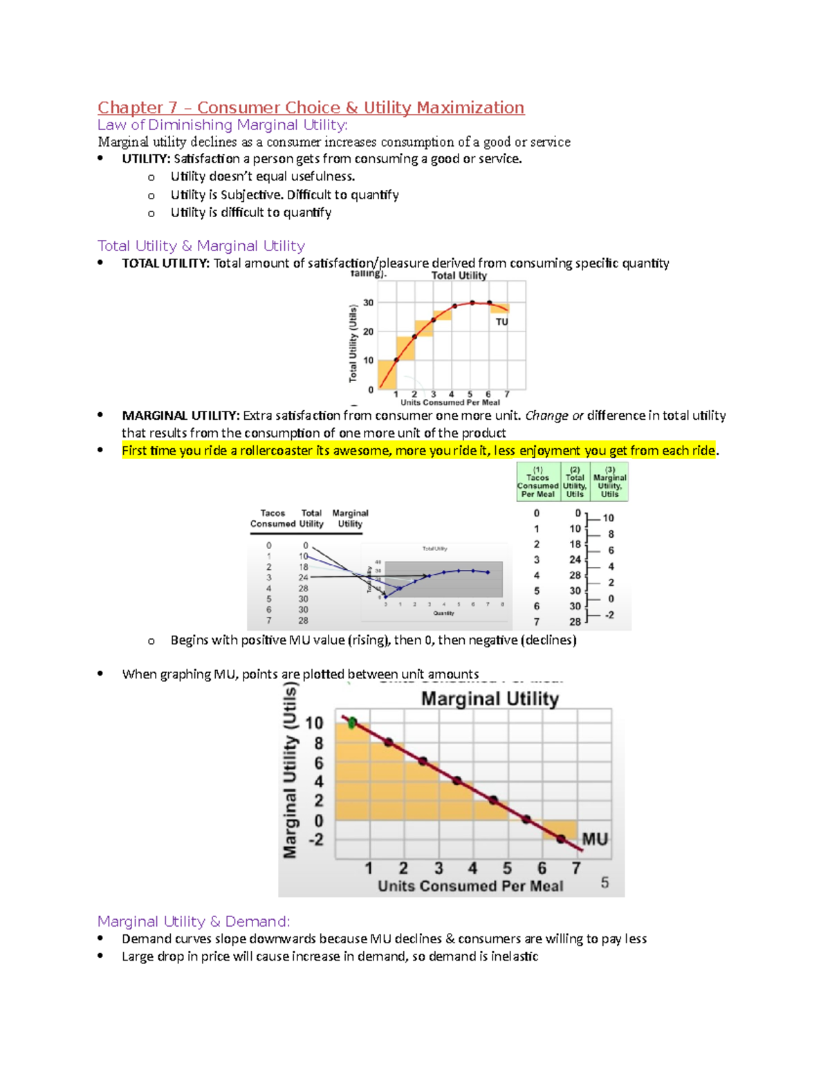 ECN 104 - Midterm 2 Notes (non cumulative) - Chapter 7 – Consumer ...