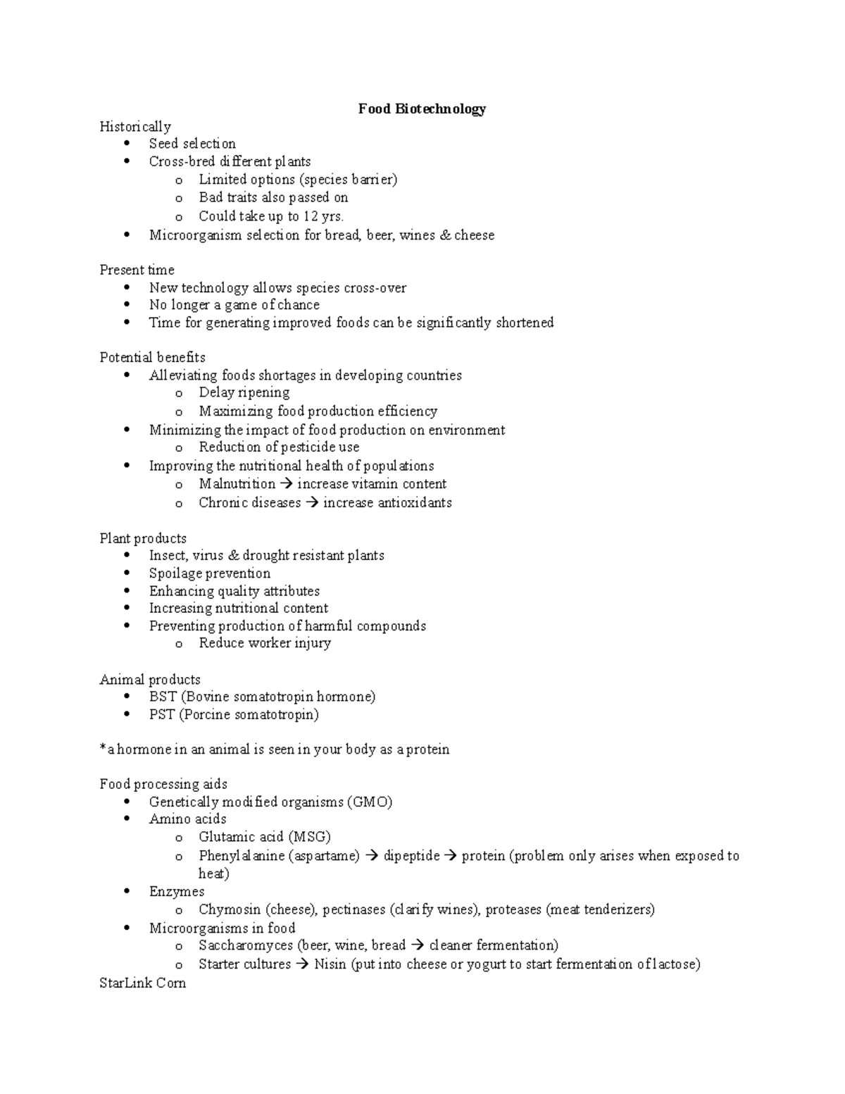 Food Biotechnology - Lecture notes Week 5 Day 2 - Food Biotechnology ...