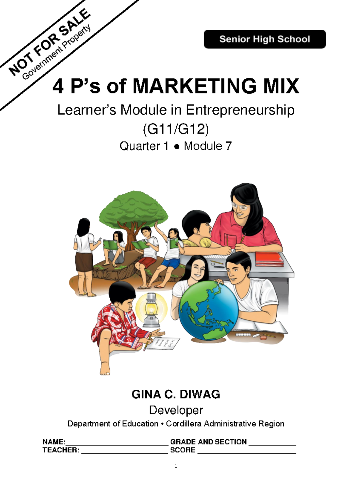 Entrep 11 q1mod7 4 Ps Diwag bgo v1 - 4 P’s of MARKETING MIX Learner’s ...