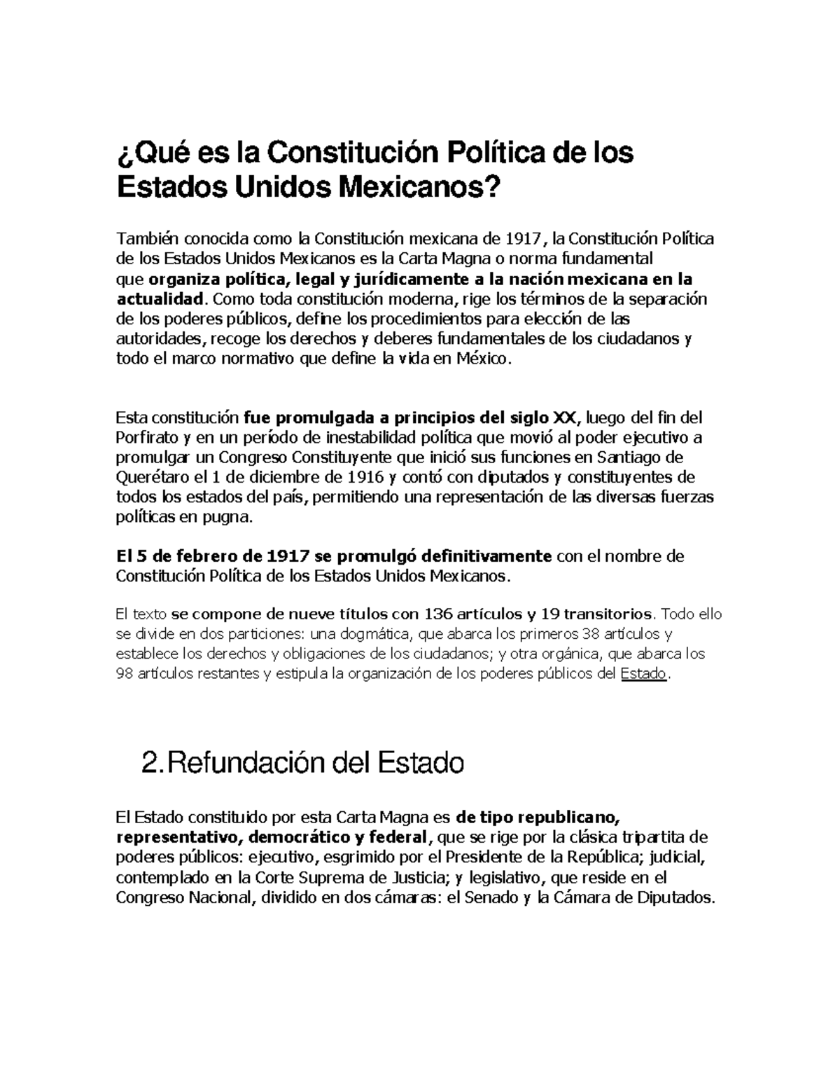 Qué es la Constitución Política de los Estados Unidos Mexicanos - ¿Qué ...
