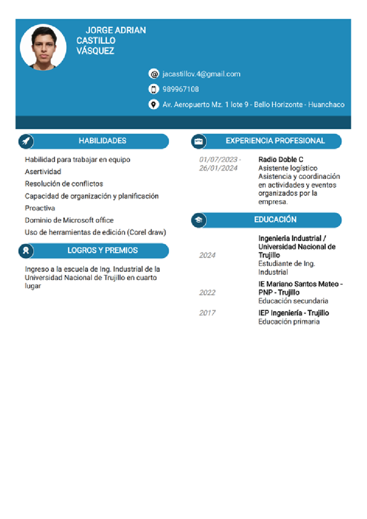 C. V. Jorge Adrian Castillo Vasquez - JORGE ADRIAN CASTILLO VÁSQUEZ ...