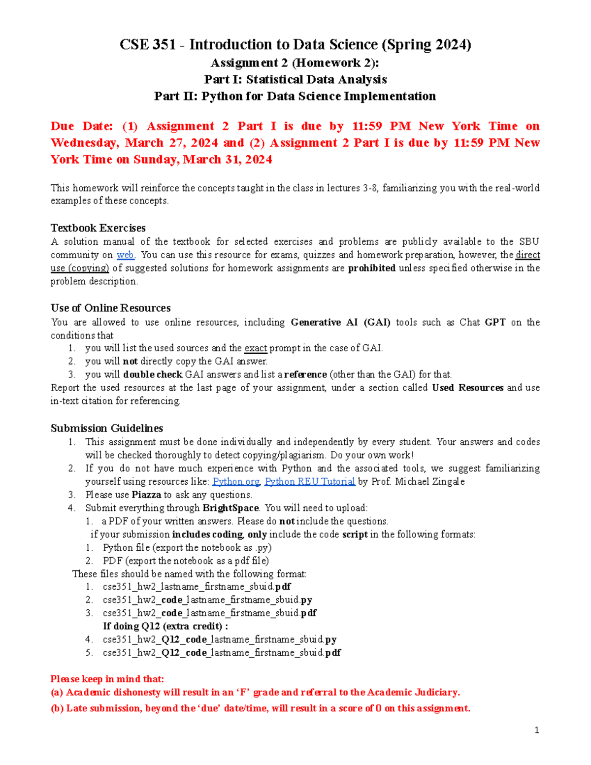 CSE351 S24 HW2 - Summary Introduction to Data Science - CSE 351 - Introduction to Data Science ...