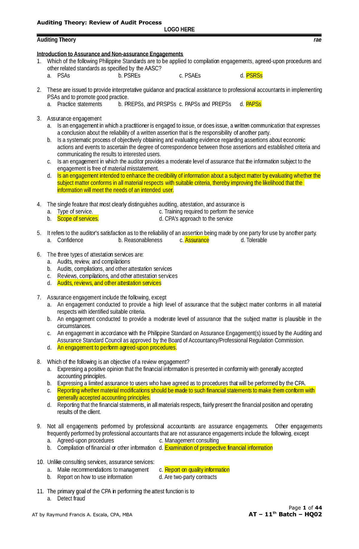 Auditing-theory-overview-of-the-audit-process-with-answers compress ...