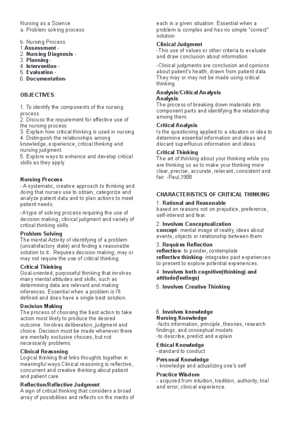 Nursing-process (Theoretical Framework of Nursing) - Nursing as a ...