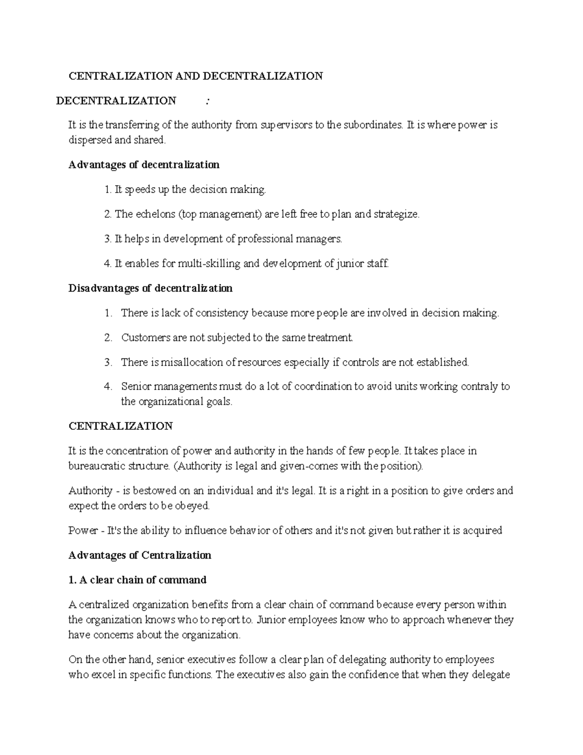 Centralization AND Decentralization - CENTRALIZATION AND ...