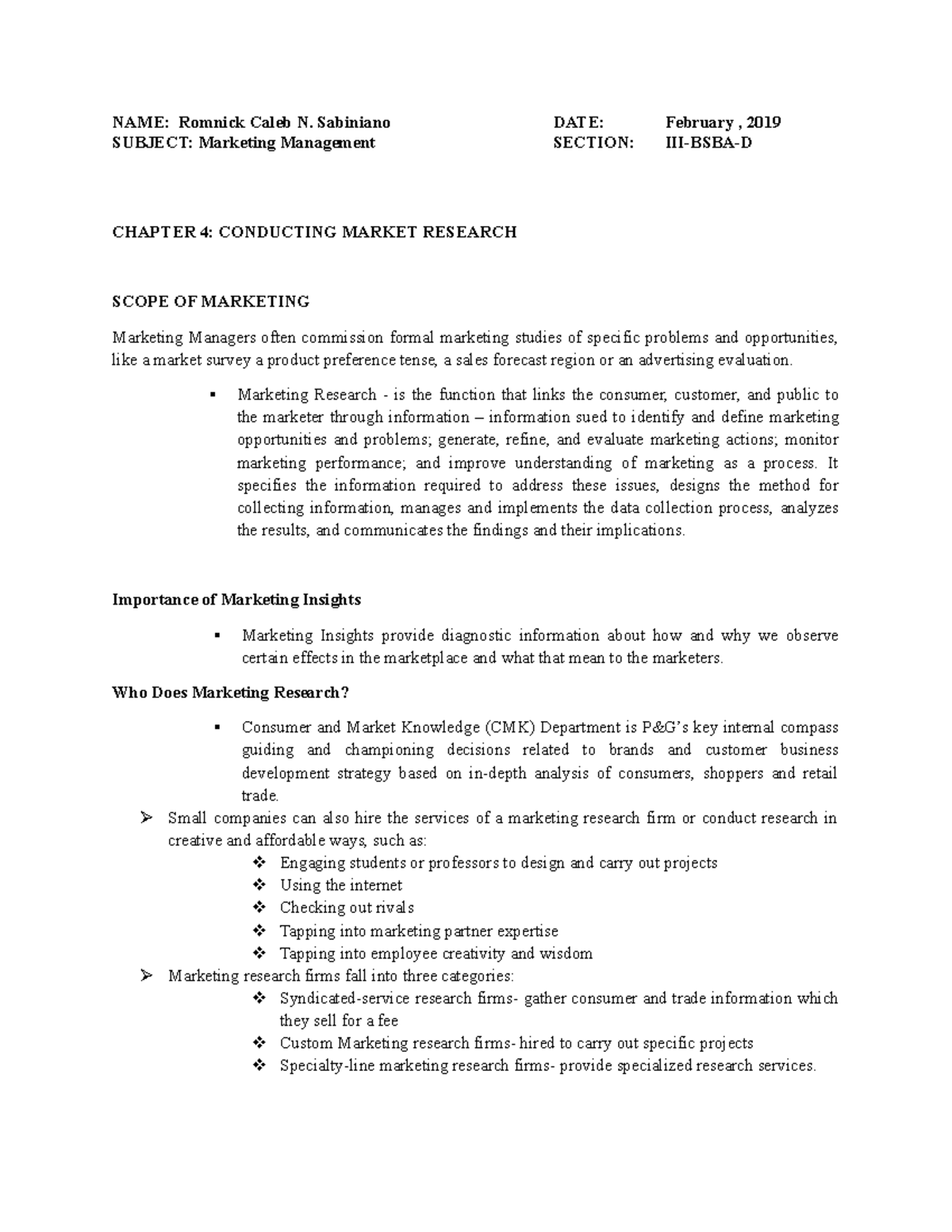 Omelec 103-Chapter 4Summary romnick - NAME: Romnick Caleb N. Sabiniano ...