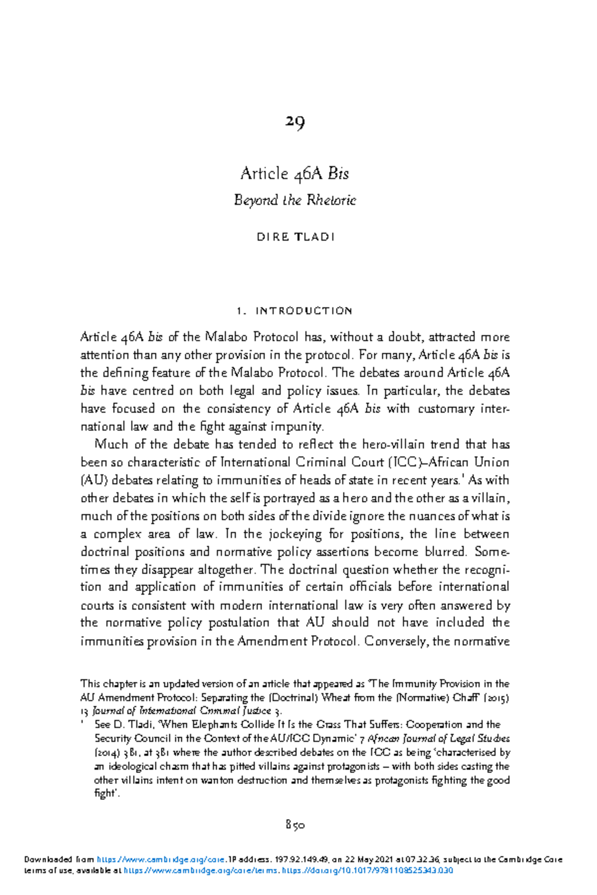 Article 46a bis (journal) - 29 Article 46 ABis Beyond the Rhetoric dire ...