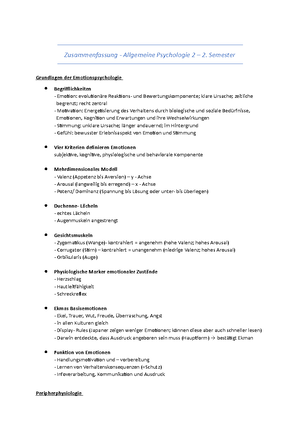 Allgemeine Psychologie 2 Alles zusammen - Lernen und Gedächtnis Video Definition: - Studocu