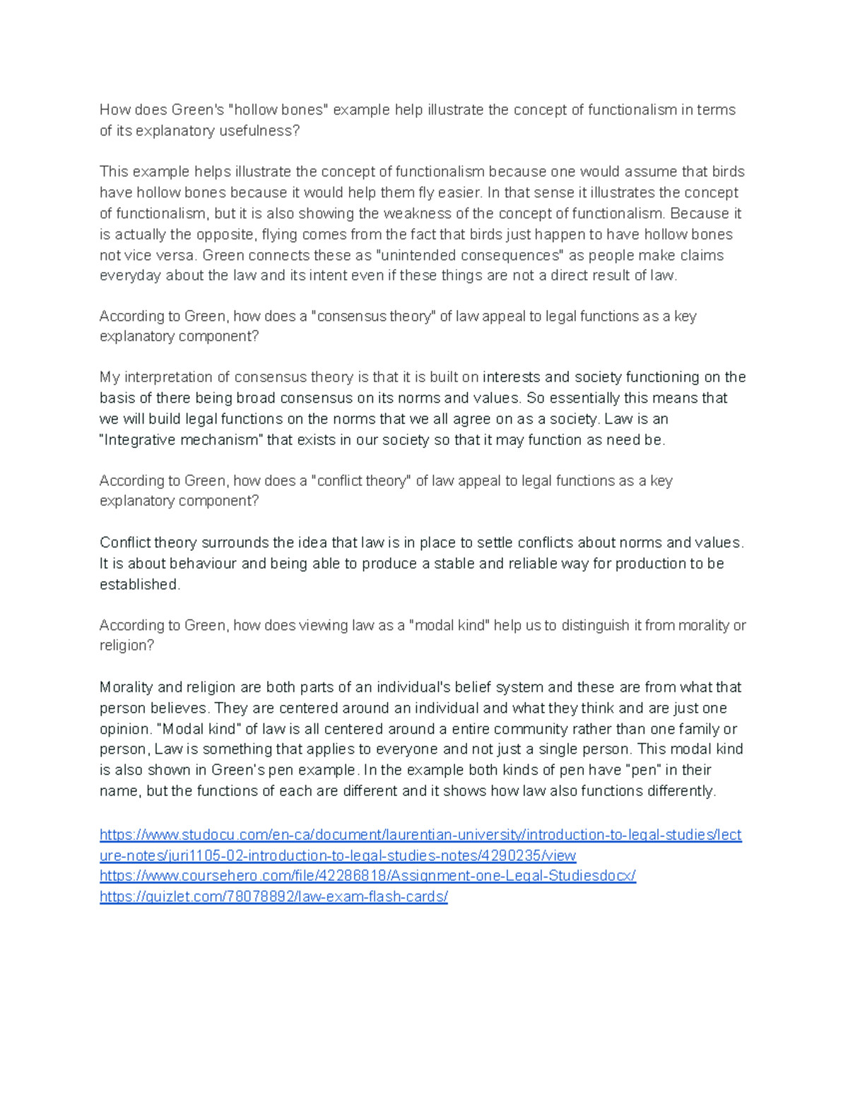 Leslie Green Questions - How does Green's "hollow bones" example help ...