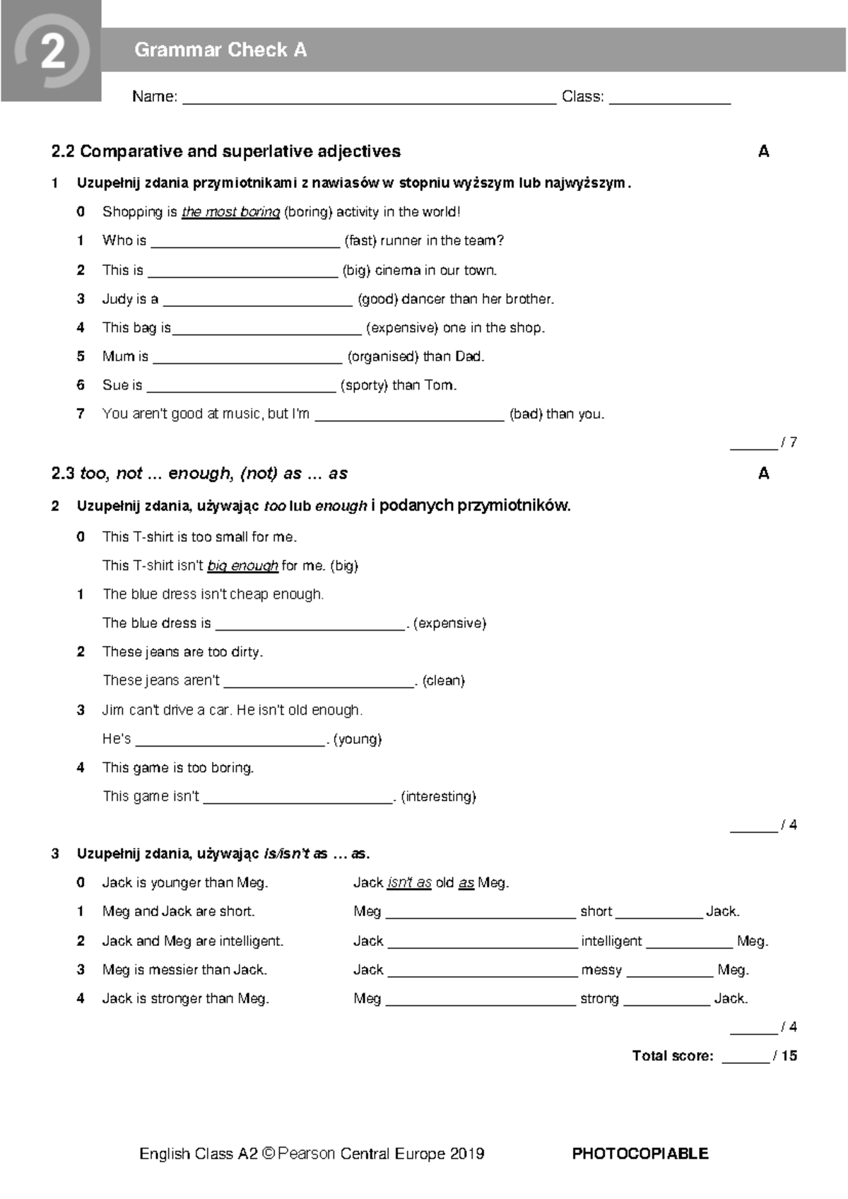 EC A2 Tests - Grammar Check 2A - Name ...