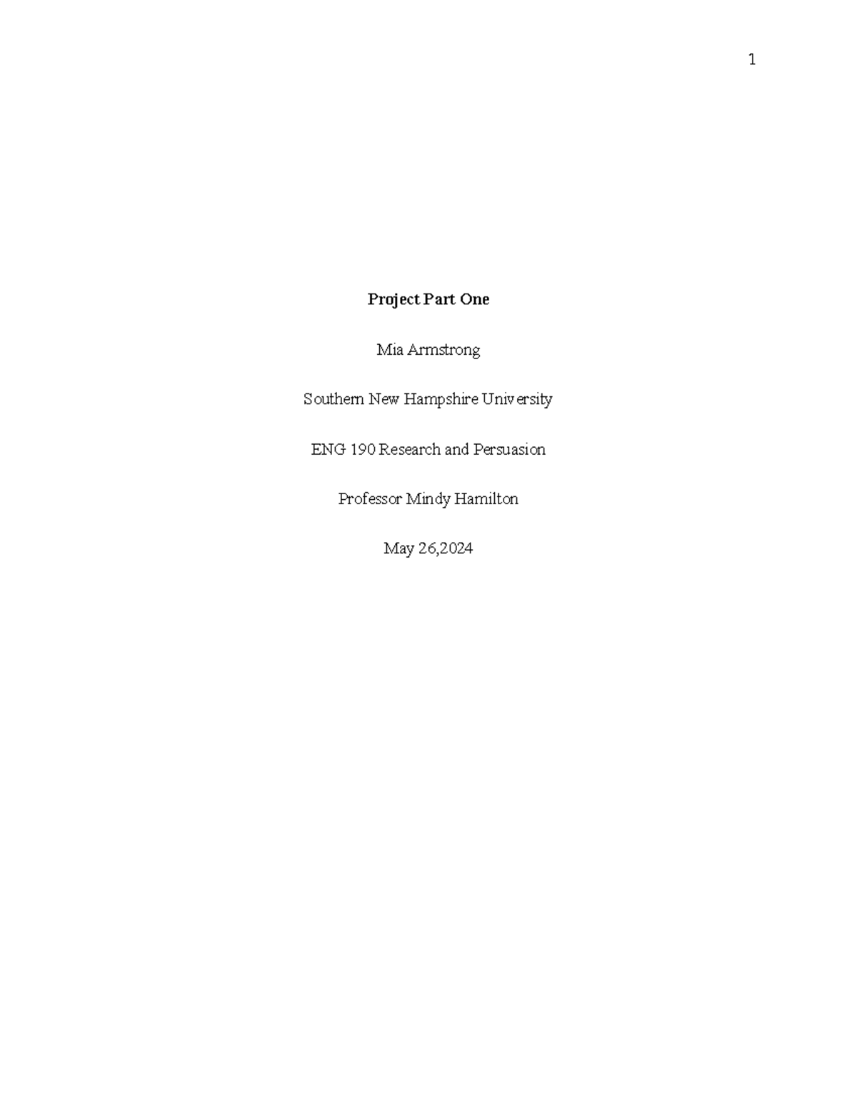 Project Part One 3 - module 3 - Project Part One Mia Armstrong Southern ...