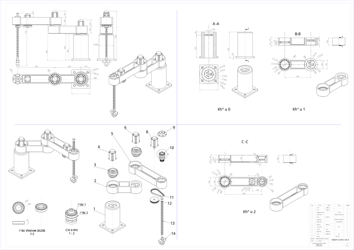 Ban Ve 2D-A0-final - Bản vẽ 2D A0 của robot - 5 5 5 - Studocu