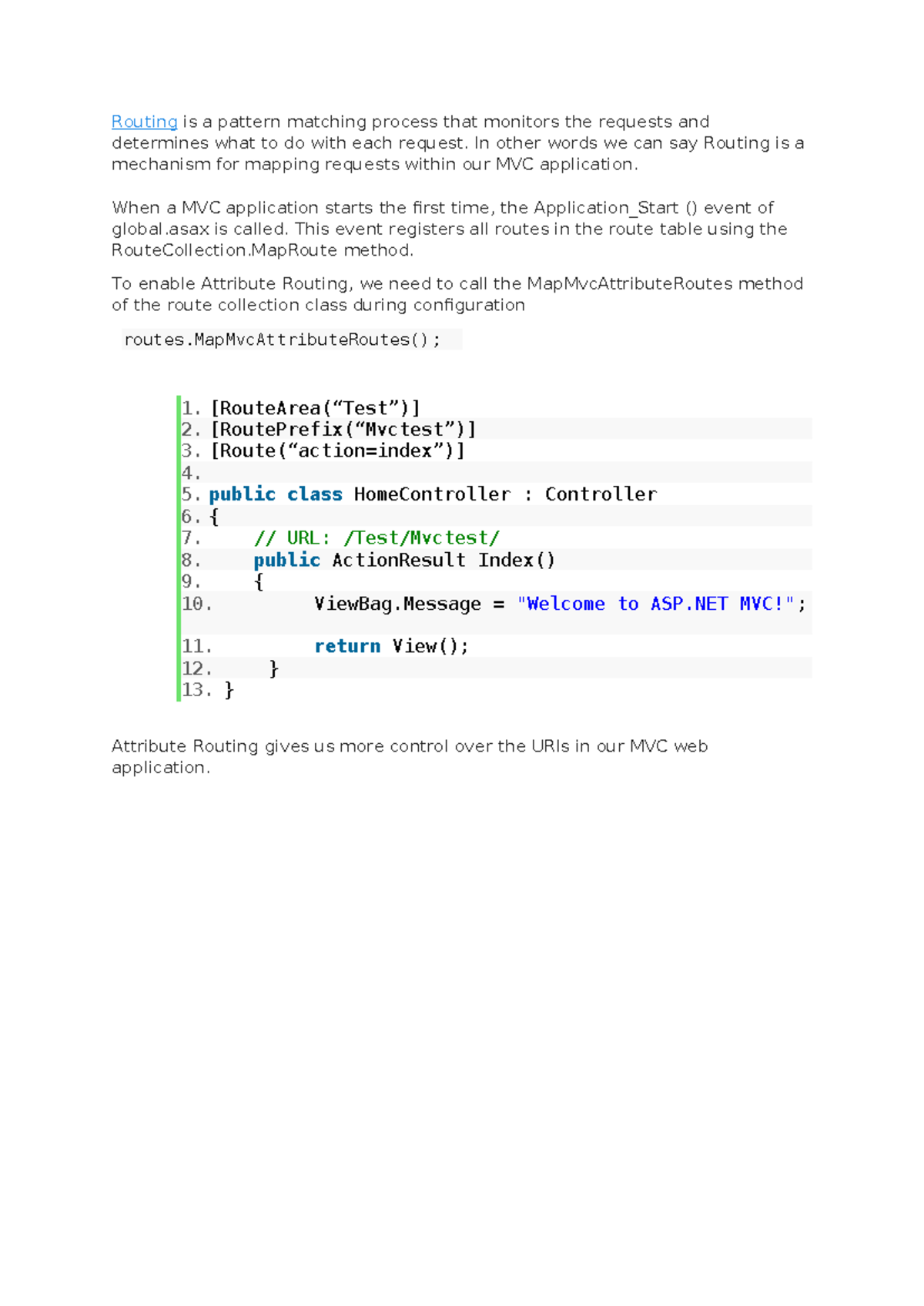 Routing in ASP.NET MVC: Mechanisms and Patterns - Routing is a pattern ...
