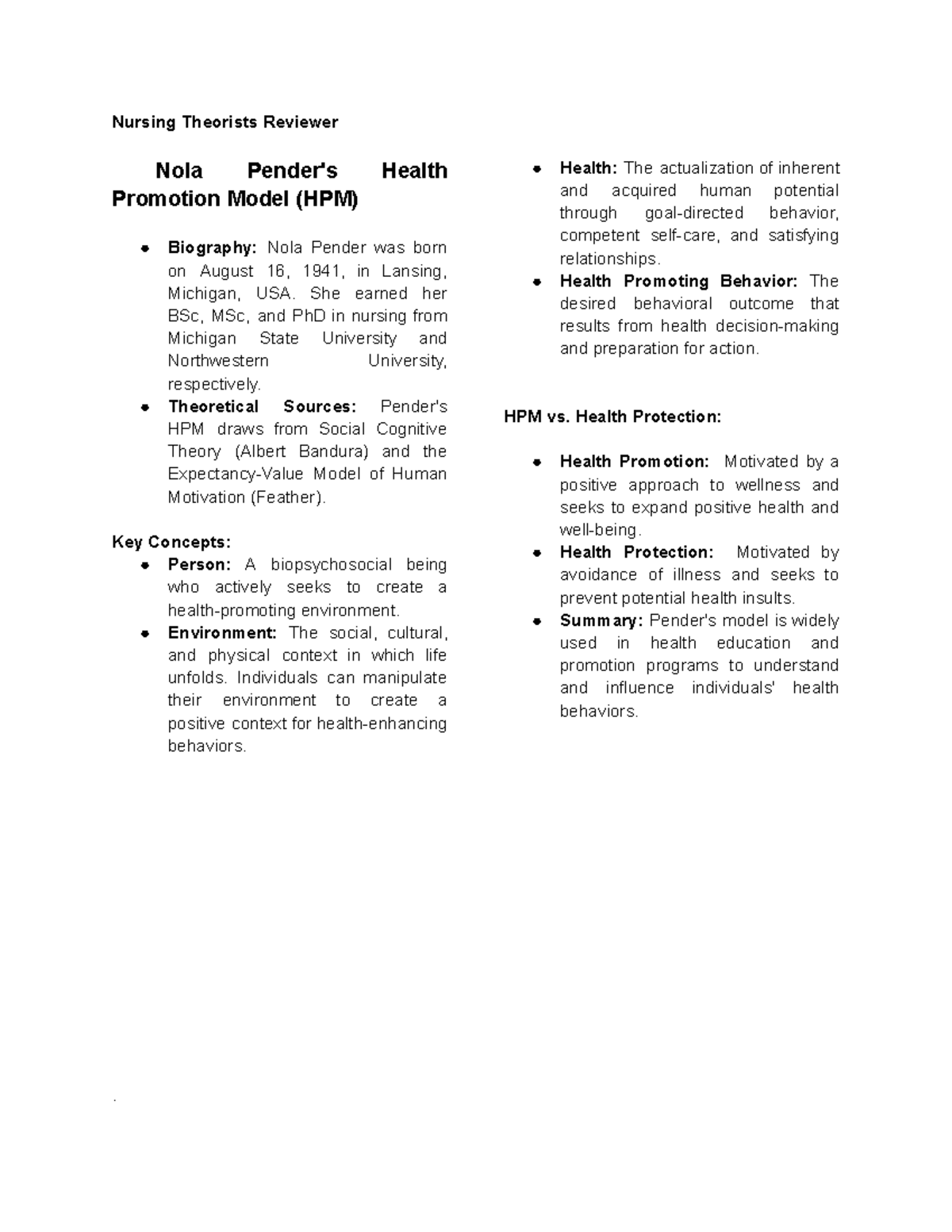 TFN TFN TFN - Tfn Midterm Reviewer - Nursing Theorists Reviewer Nola ...