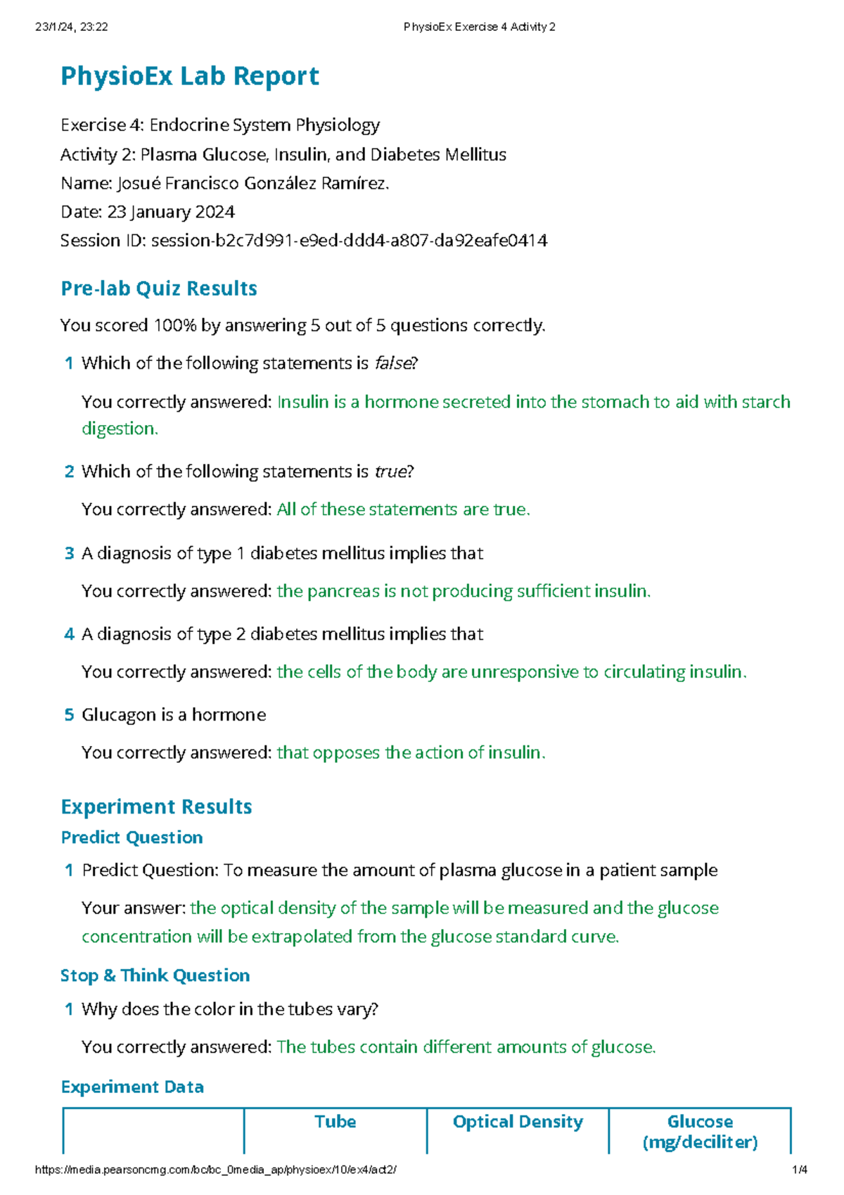 Physio Ex Exercise 4 Activity 2 - PhysioEx Lab Report Exercise 4 ...