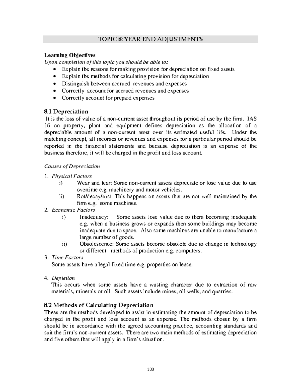 END YEAR Adjustments - Great - TOPIC 8: YEAR END ADJUSTMENTS Learning ...