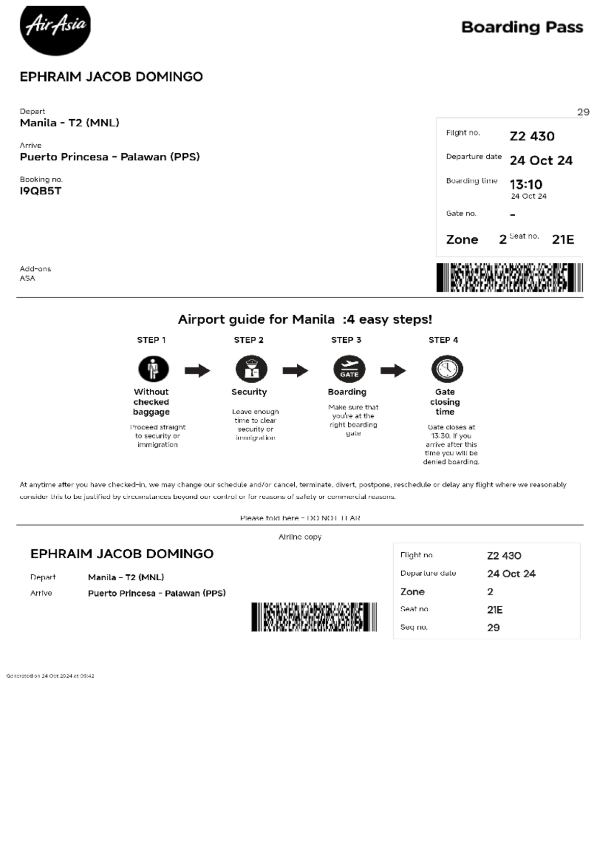 I9QB5T21E29 - how to summarize english context - Air Asia Boarding Pass ...