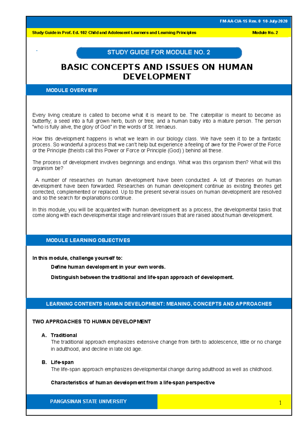PROF ED 102 SG 2 - notes - STUDY GUIDE FOR MODULE NO. 2 FM-AA-CIA-15 ...