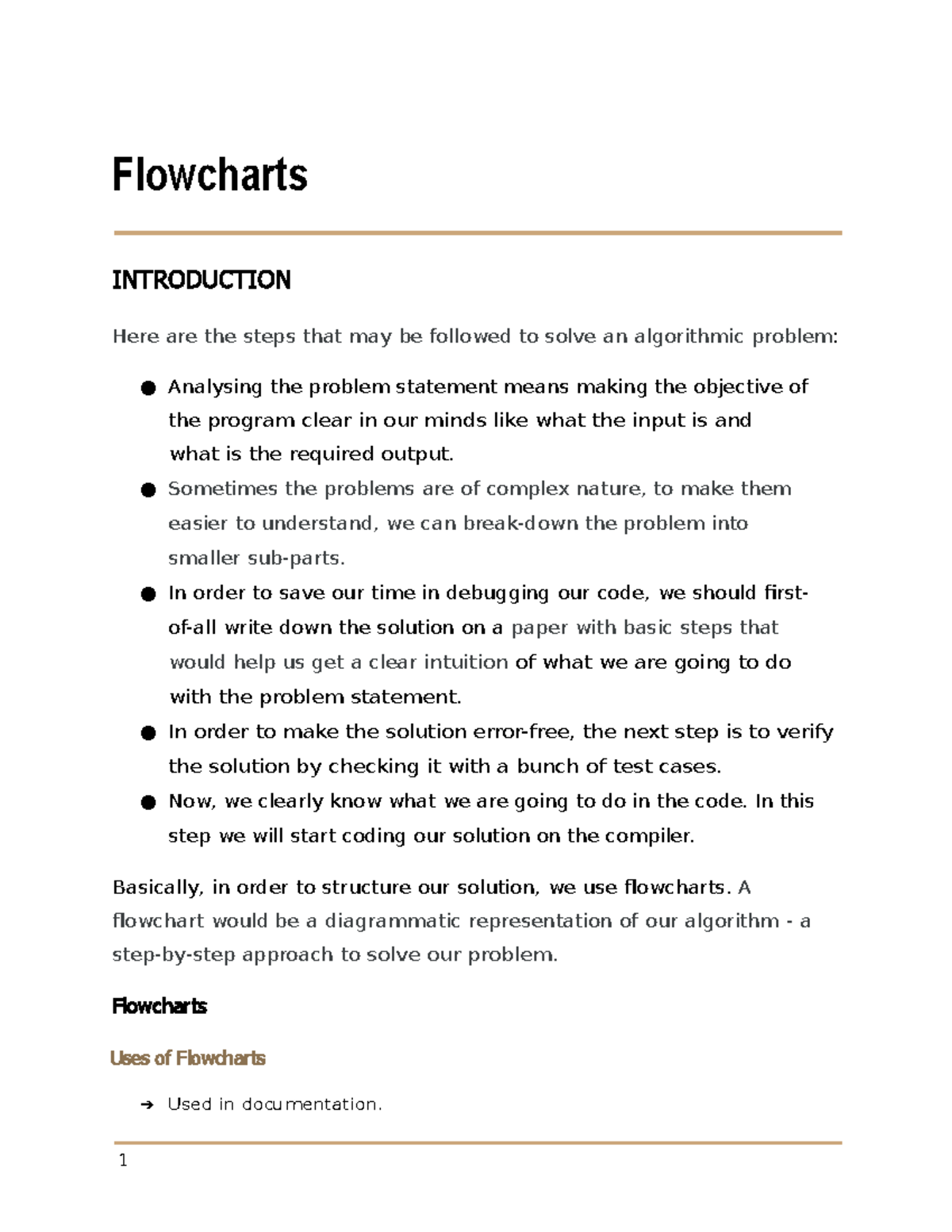 Flowchart - Flowcharts INTRODUCTION Here are the steps that may be ...