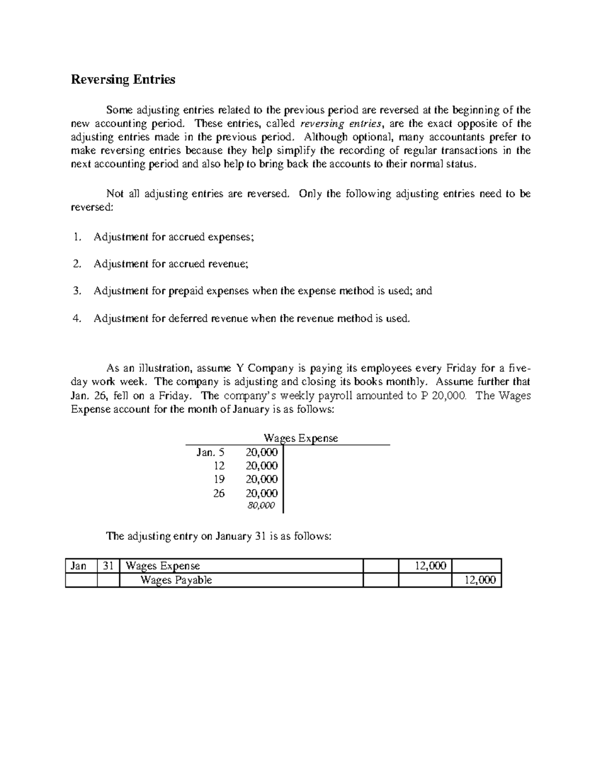Reversing Entries - For Accountancy students - Reversing Entries Some ...