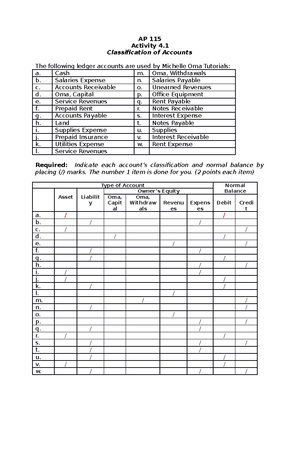 AP-115 Activity 5.4 accounting assignments - AP 115 Activity 5 ...