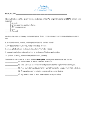 MATH4 Q4 MOD5 - melcs - Mathematics Quarter 4 – Module 5: Problems Involving the Volume of a ...