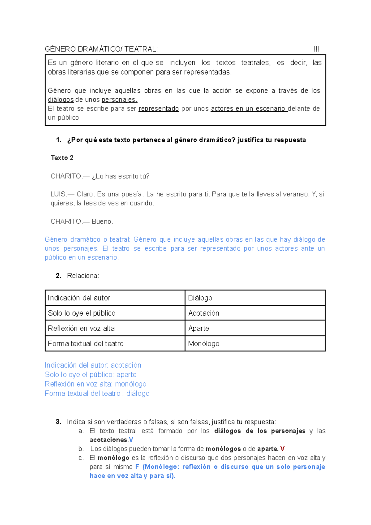 Solución ejercicios lengua 2 eso - Documentos de Google - GÉNERO ...